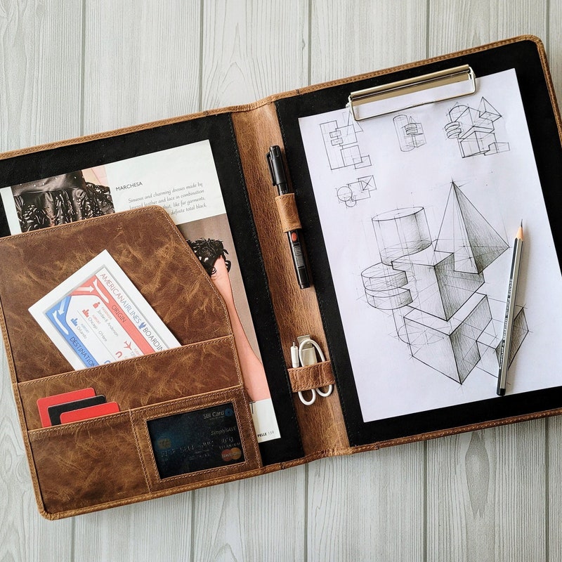 Leather Business Portfolio - Etsy