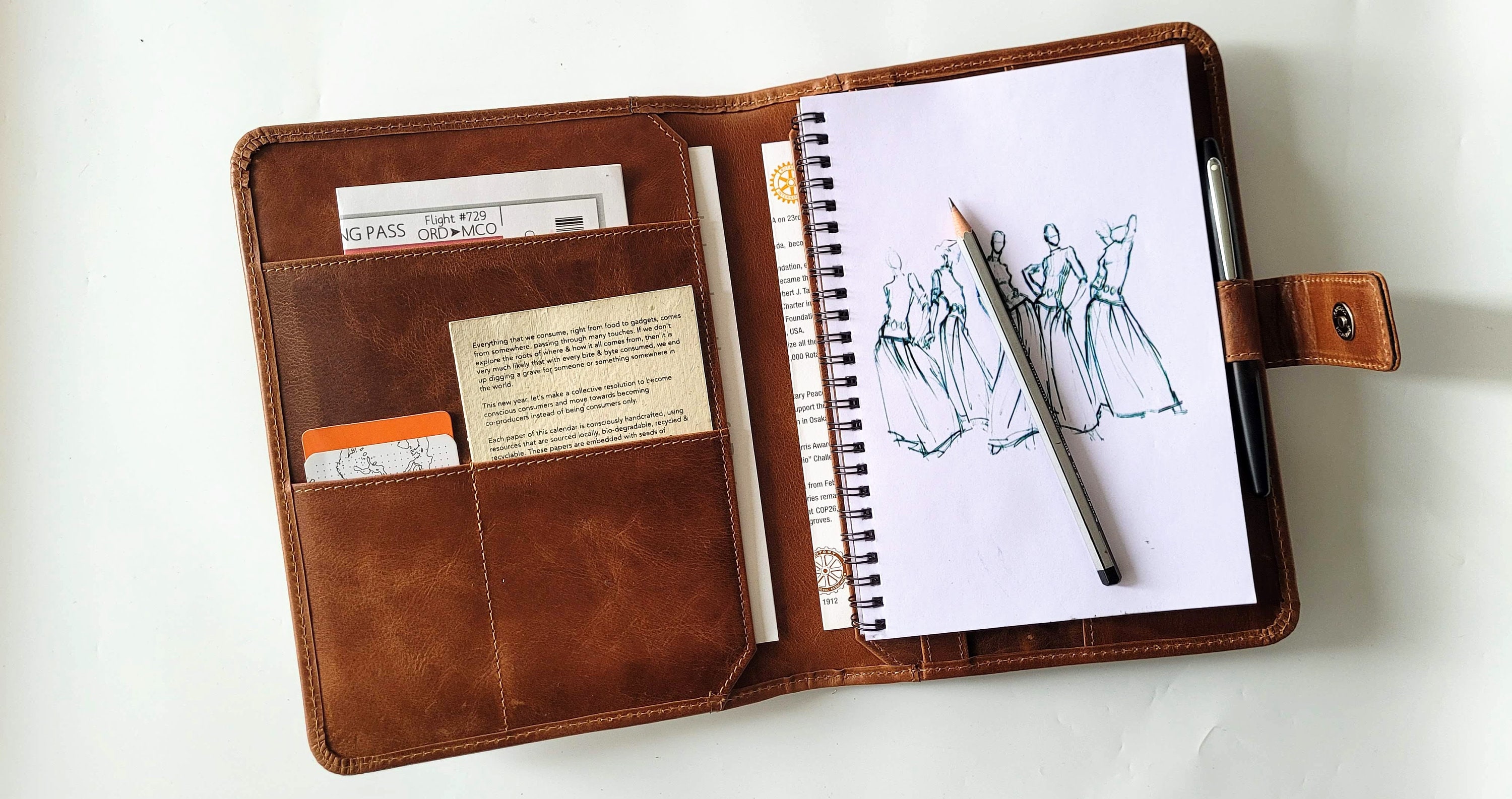 Personalized Leather Clipboard With A4 / A5 Notepad Holder for Business ...