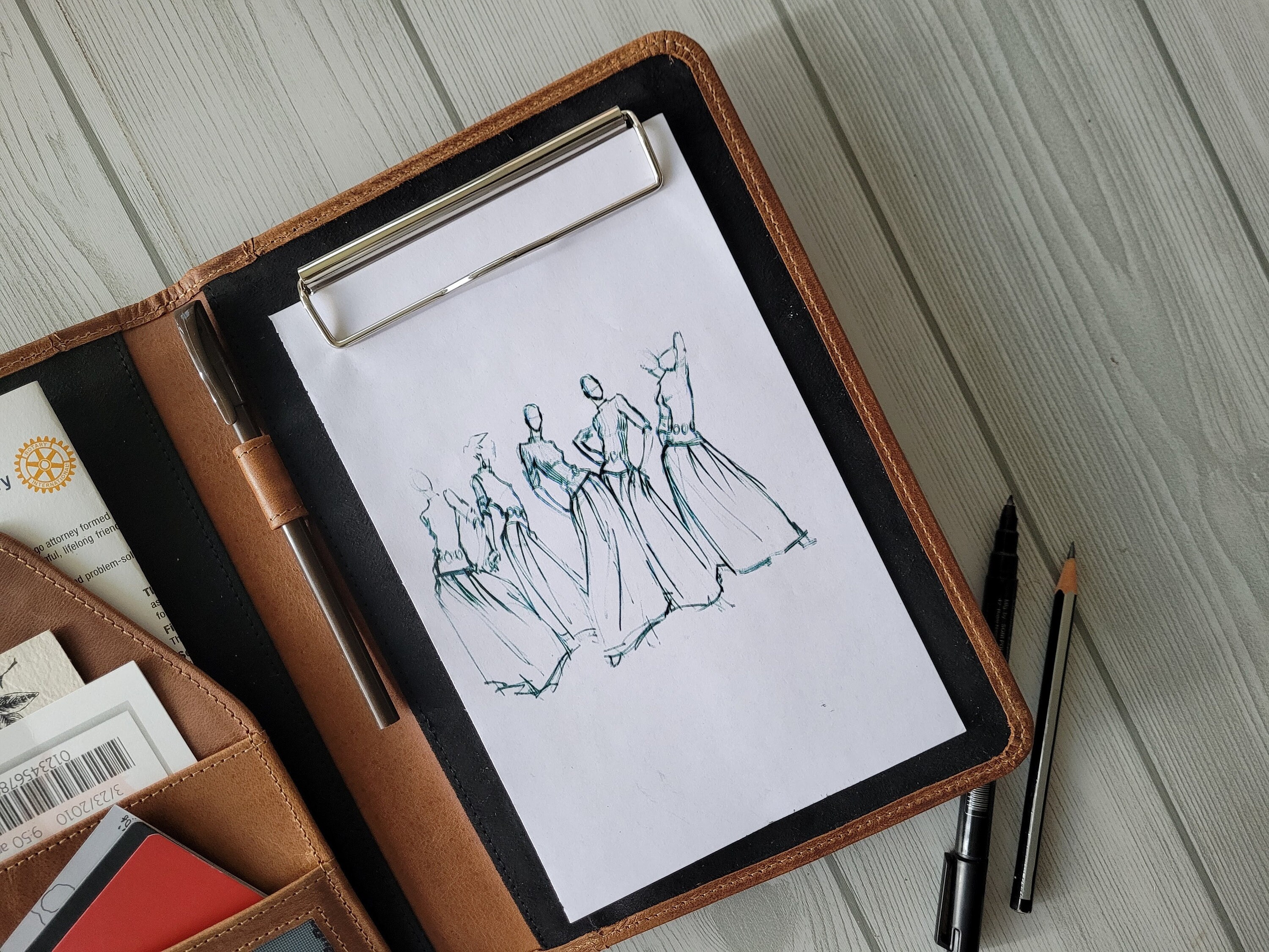 Personalized Leather Clipboard With A4 / A5 Notepad Holder for Business ...