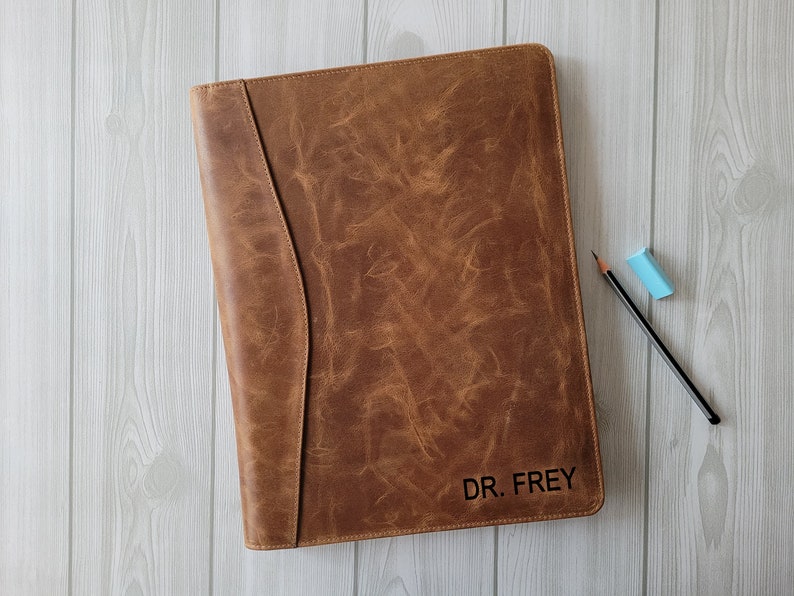 Personalized Leather Portfolio for Men, Custom Name&logo Leather ...
