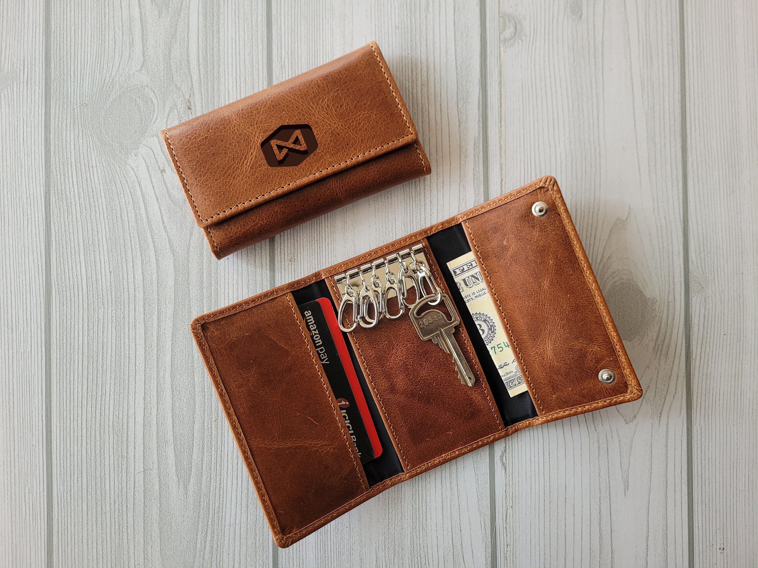 Housewarming Leather Key Case, Leather Key Holder, Key Organizer ...