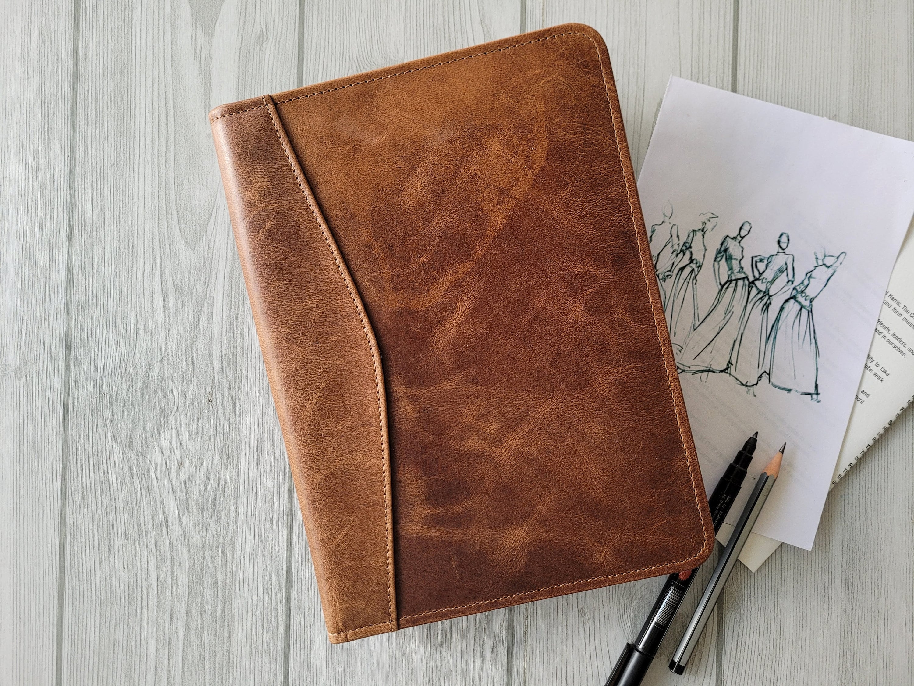 Personalized Leather Clipboard With A4 / A5 Notepad Holder for Business ...