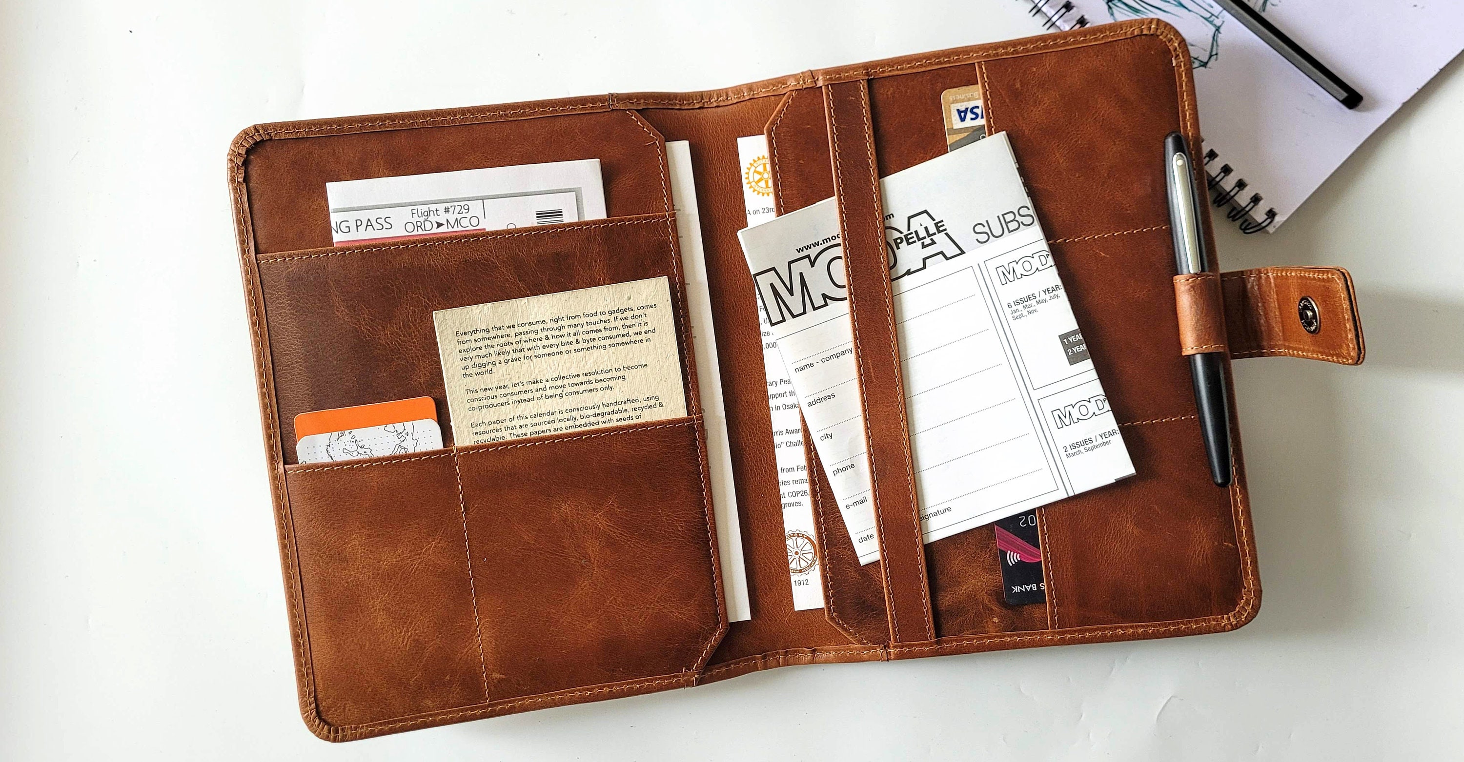 Personalized Leather Clipboard With A4 / A5 Notepad Holder for Business ...