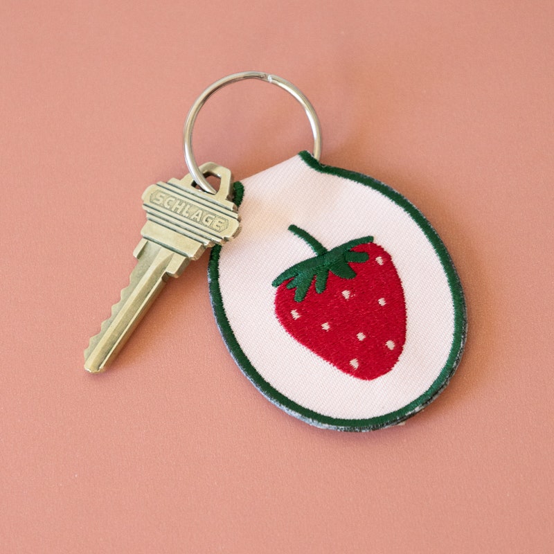 Strawberry Key Chains - Etsy