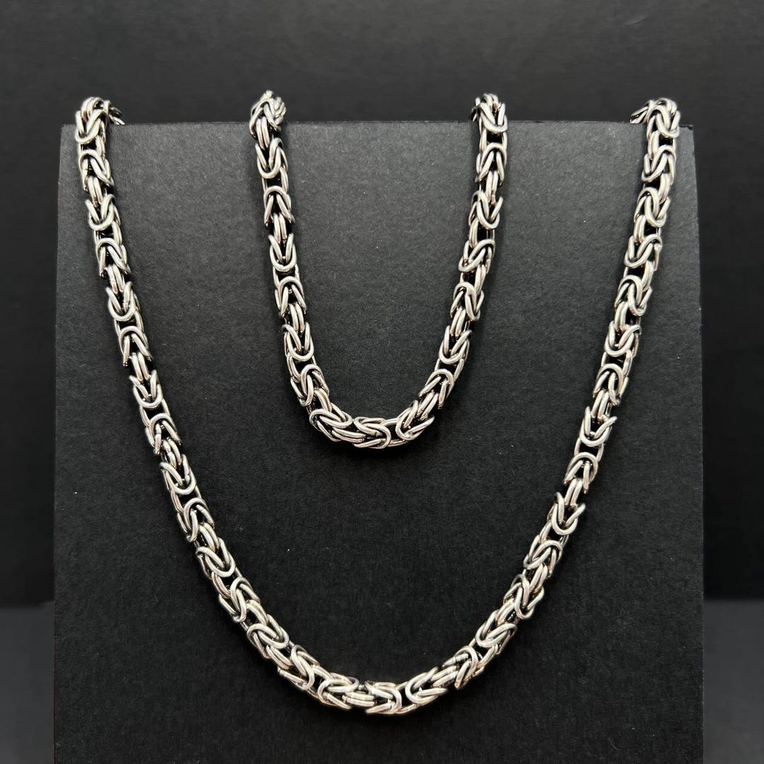Vintage Sterling Silver Fox Tail Chain Necklace - Heavy Bold Jewelry - Etsy
