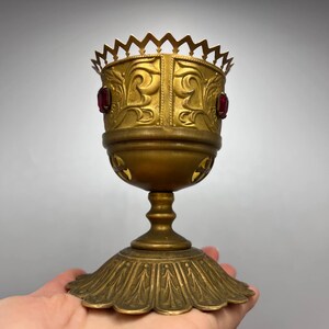 Vintage Brass Altar Table Lampada Lamp for Icon Christian Church Candle ...