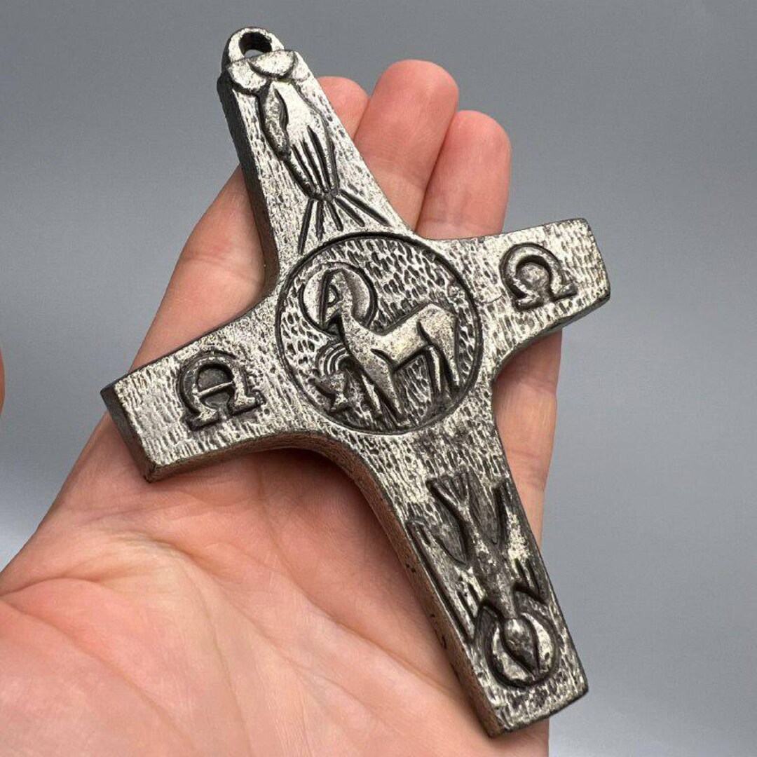 Vintage Wall Cross 1970s Germany – Christian Lamb of God Design ...