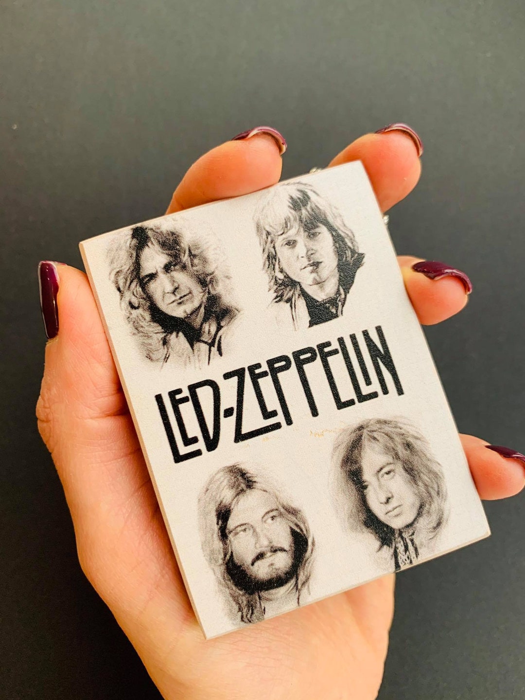 Magic Eco Toy Souvenir Handmade Wooden Rock Keychains Christmas Gift Led Zeppelin - Etsy