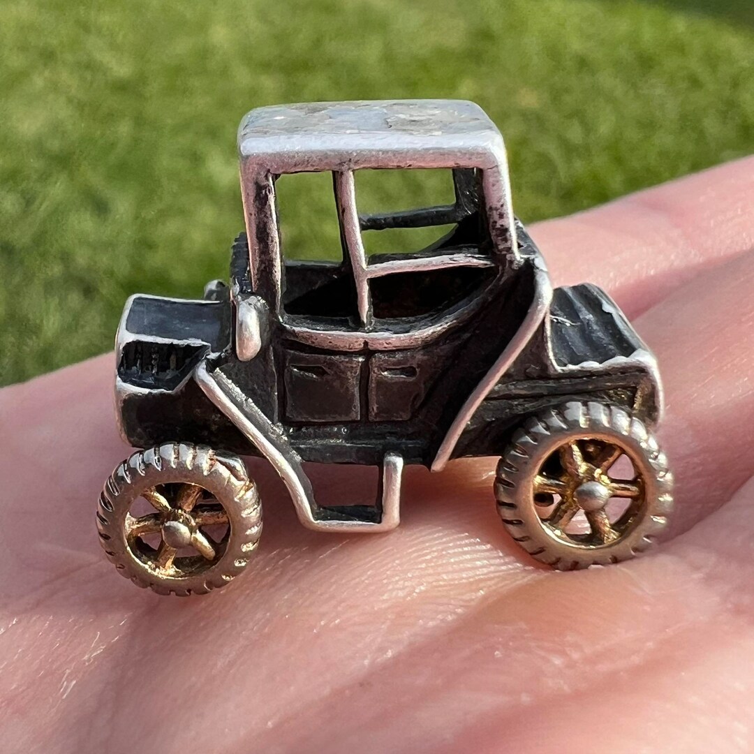 Vintage Silver 800 Miniature Car Figurine • Italian Brougham • Gift 8gr ...