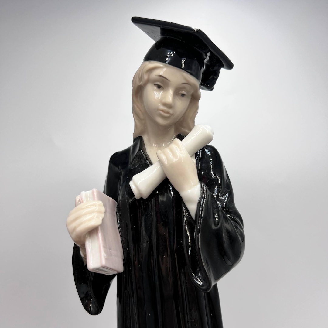 Vintage Pavone Porcelain Graduation Figurine: Italian Student With ...