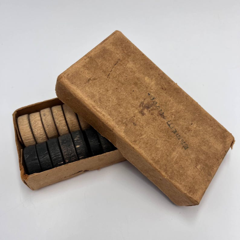 Vintage Wooden Checkers Set 1980s Folk Art Handmade in Original Box - Etsy