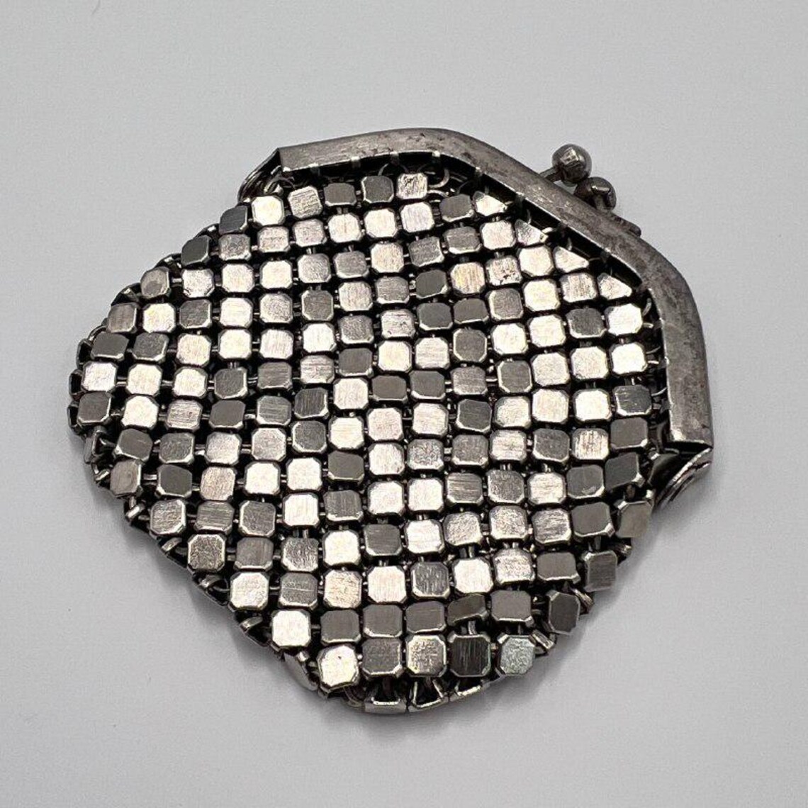 Vintage Silver Mesh Coin Purse – Art Deco Kiss Lock Evening Bag - Etsy