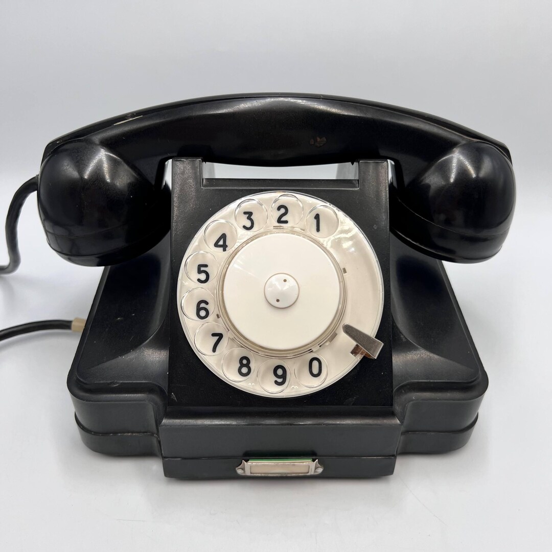 Vintage 1963 Black Bakelite Rotary Telephone – Soviet Desk Phone - Etsy
