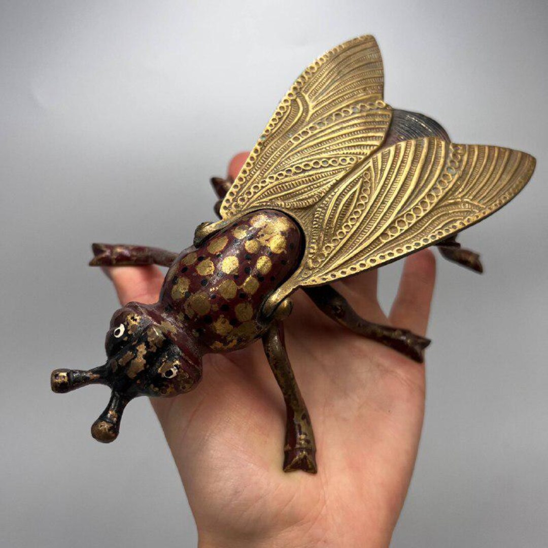 Vintage Bronze Brass Fly Ashtray USSR Heavy Insect Figurine 17cm - Etsy