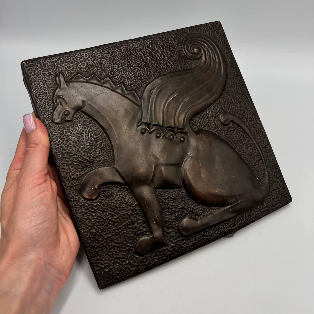 Vintage Copper Scythian Griffin Plaque – Embossed Mythology Wall Art - Etsy