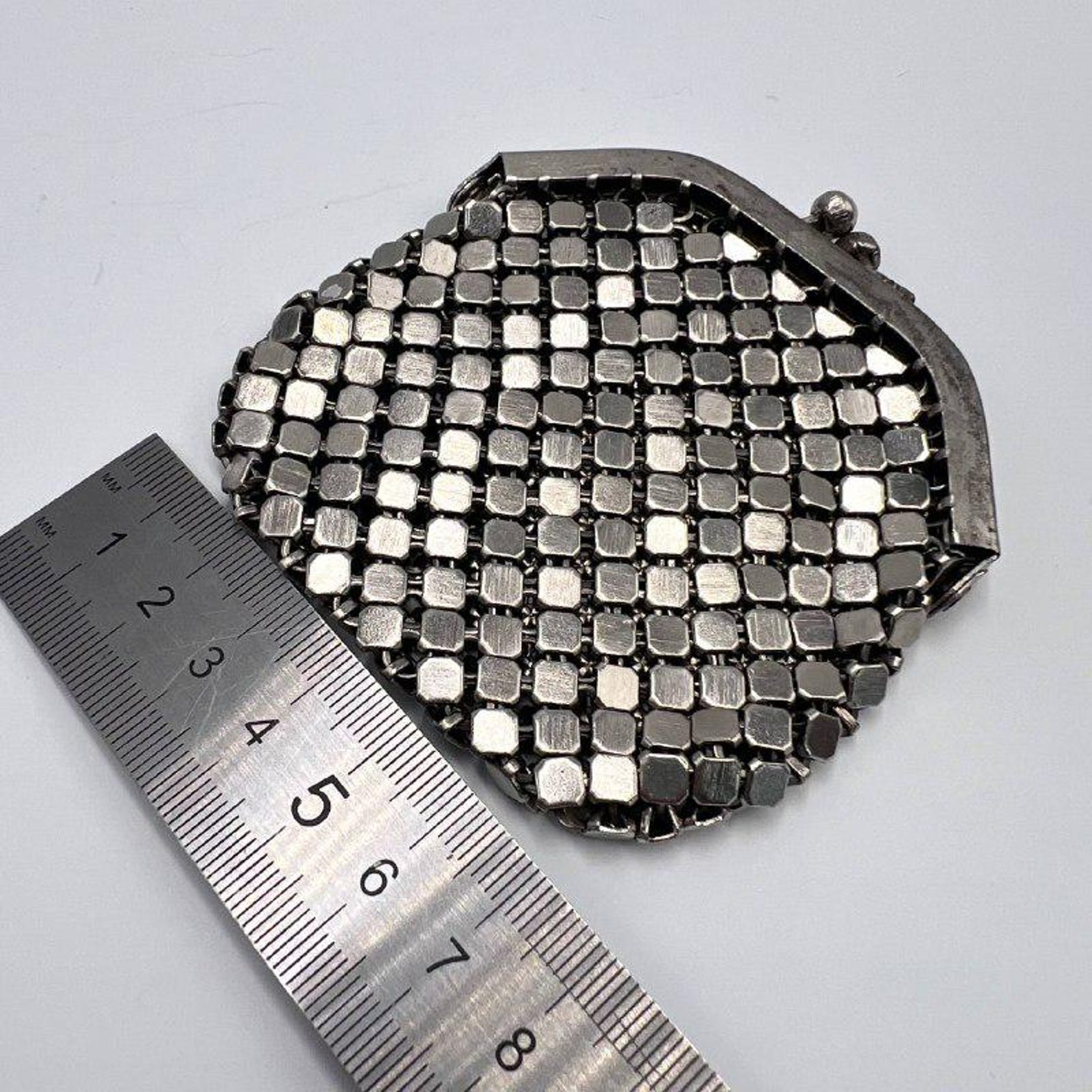 Vintage Silver Mesh Coin Purse – Art Deco Kiss Lock Evening Bag - Etsy
