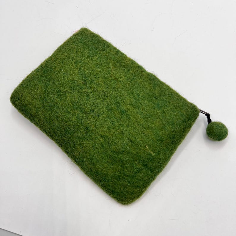 Handmade Felt Wool Coin Purse Green Floral Embroidered Nepal Gift - Etsy UK