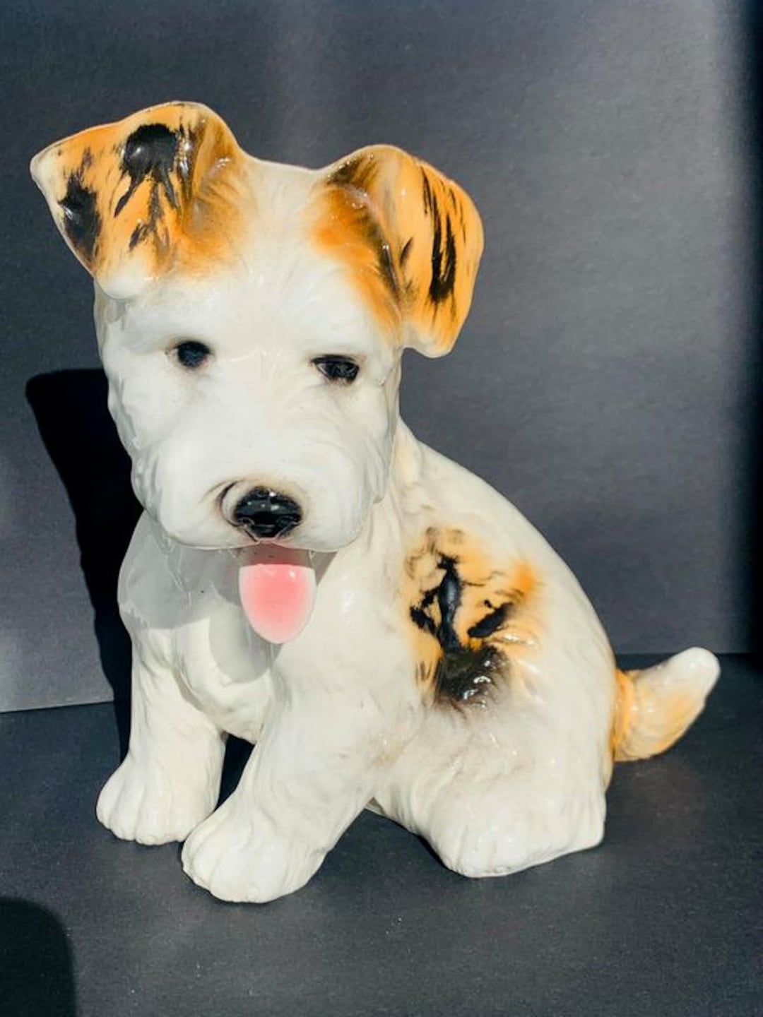 1940's Sitzendorf Germany Antique Porcelain Statue Figure Dog Terrier ...