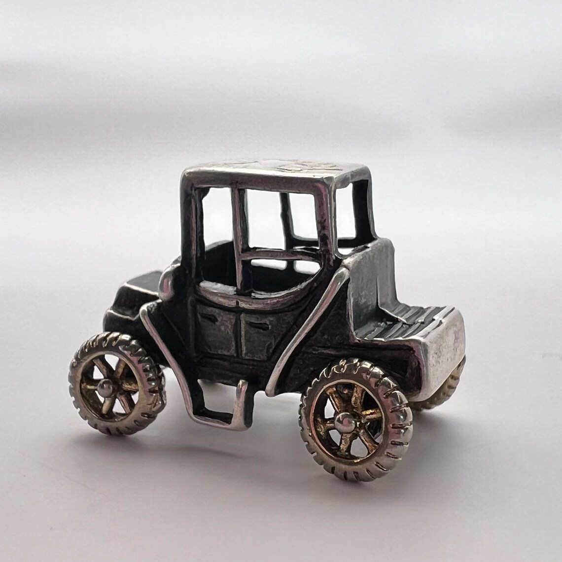 Vintage Silver 800 Miniature Car Figurine • Italian Brougham • Gift 8gr ...