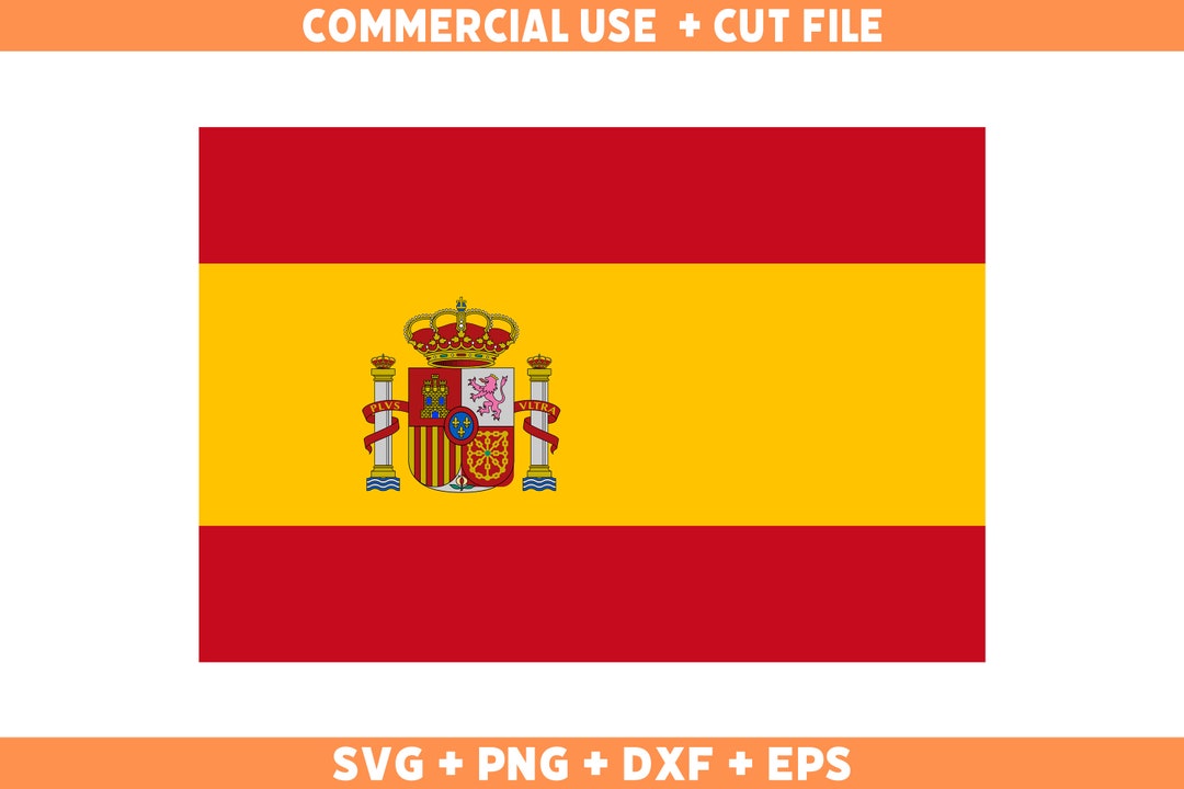 Spain Flag SVG Original Colors, Spain Flag Png, Commercial Use for ...