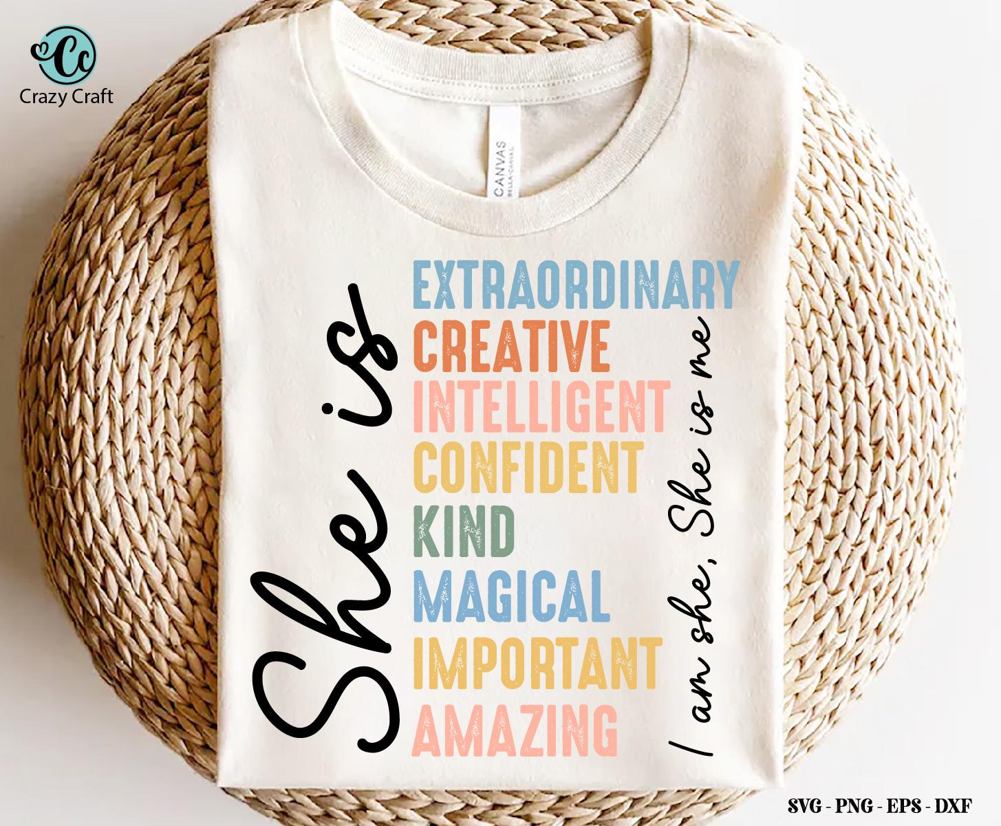 She is Extraordinary SVG, She is Me SVG, Women Empowerment Svg ...