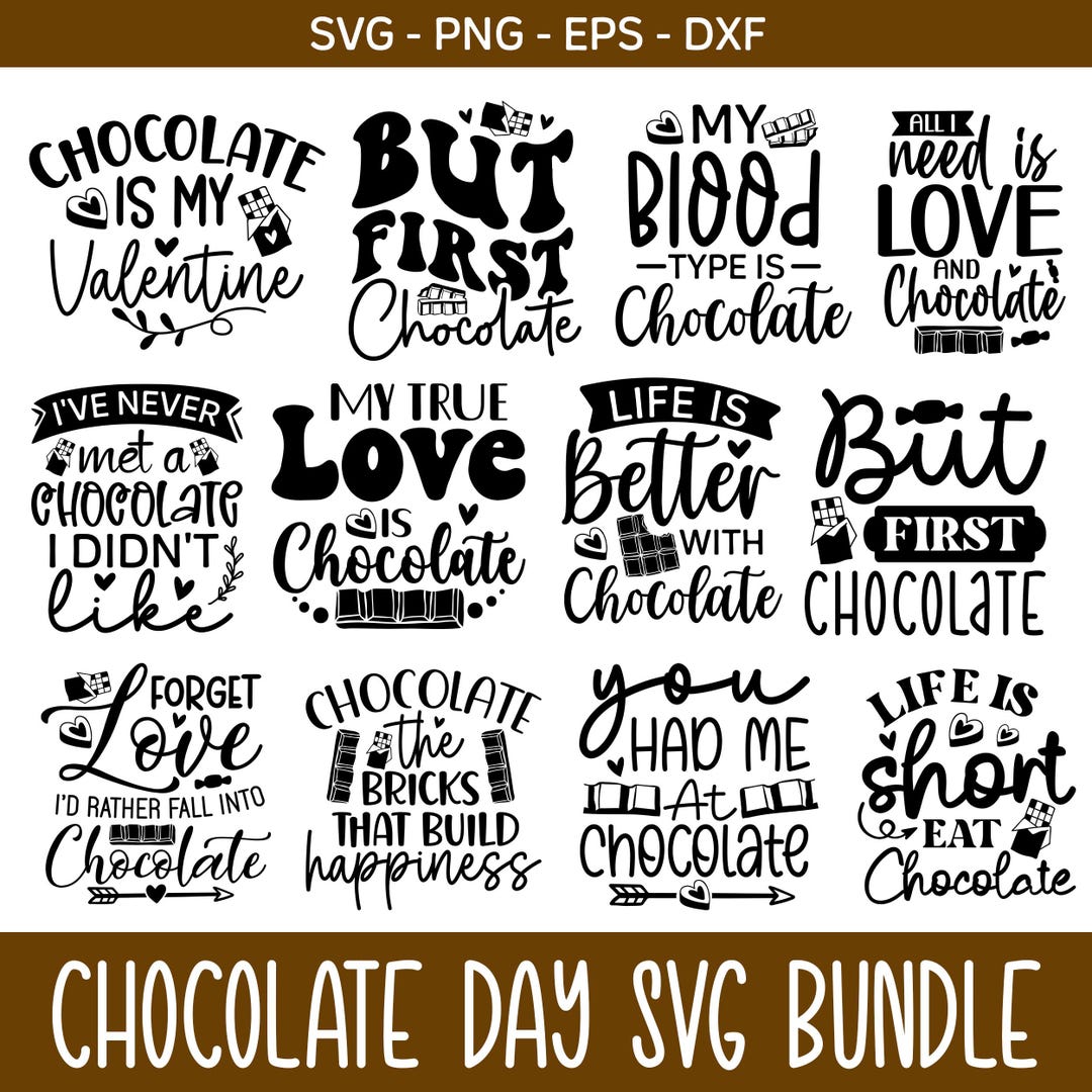 Chocolate Day Bundle, Chocolate SVG Bundle, Hot Cocoa SVG Bundle ...