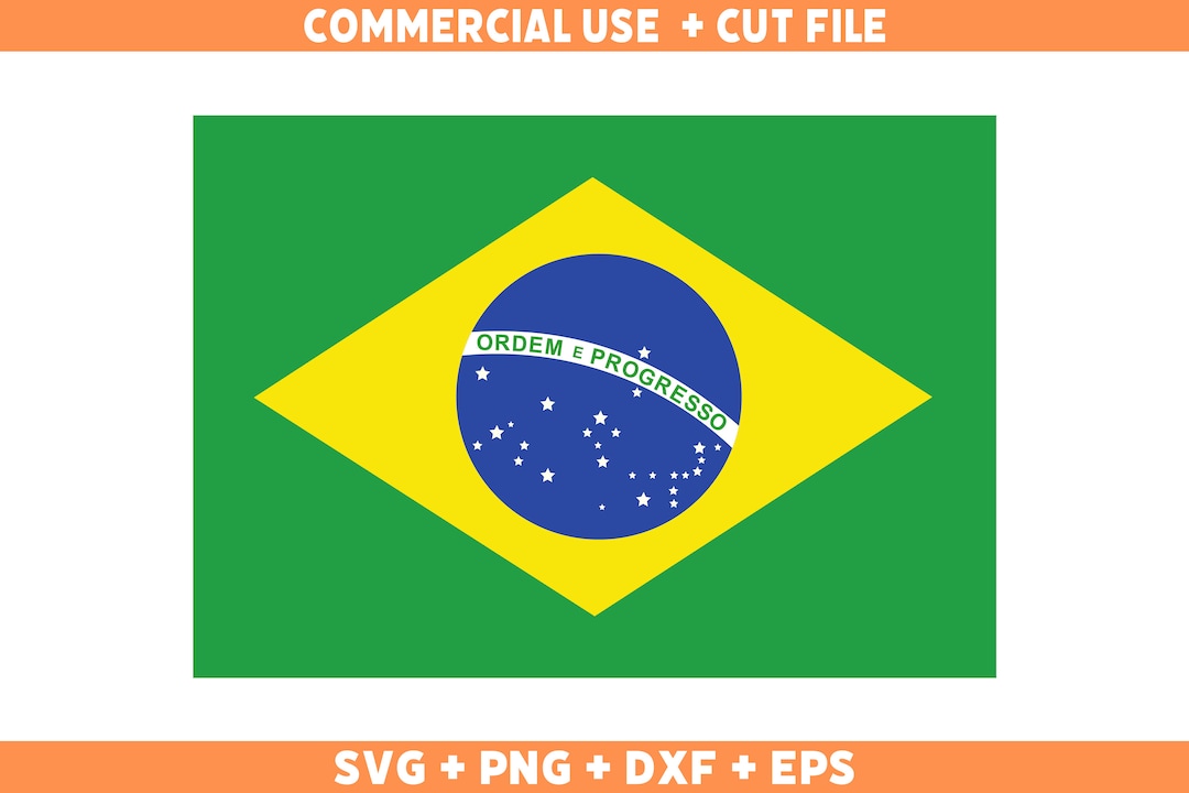 Brazil Flag SVG Original Colors, Brazil Flag Png, Commercial Use for ...