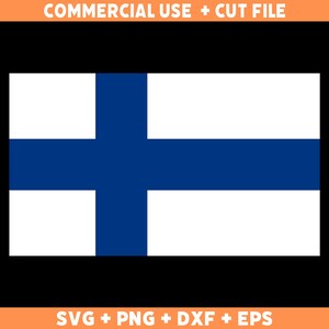 Finland Flag SVG Original Colors, Finland Flag Png, Commercial Use for ...