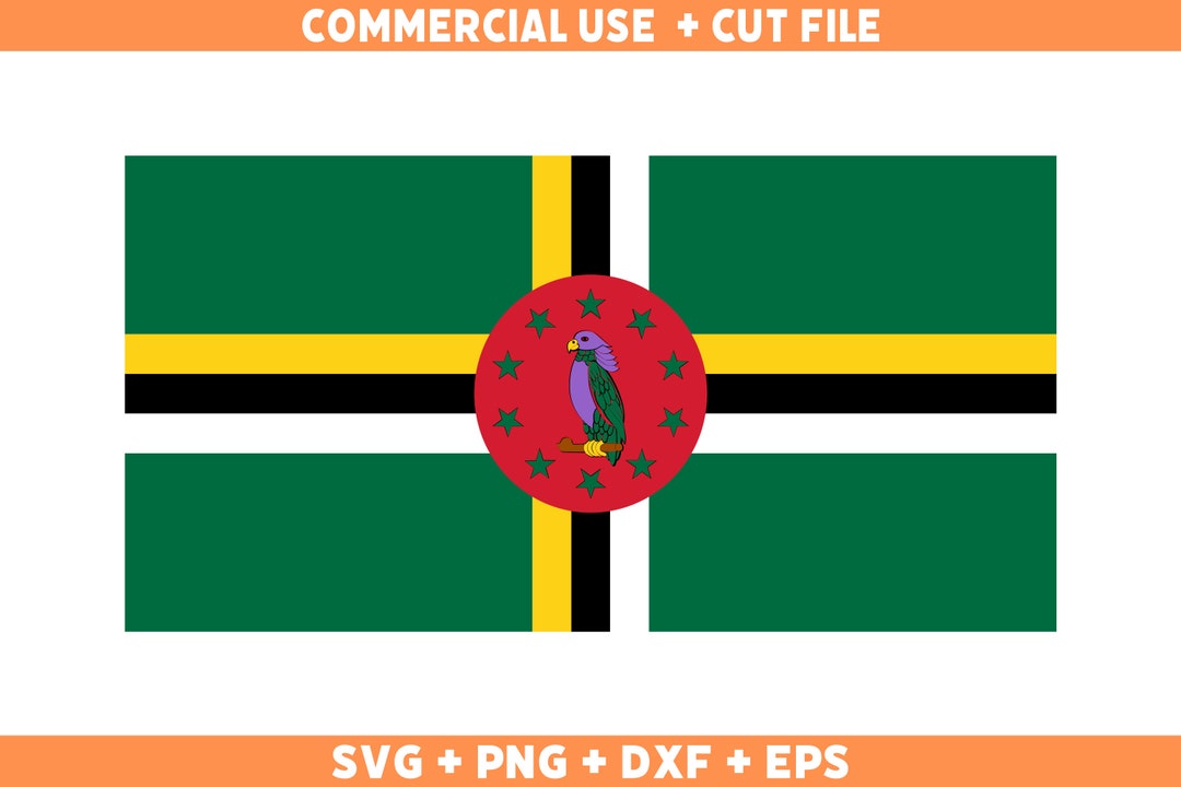 Dominica Flag SVG Original Colors, Dominica Flag Png, Commercial Use ...