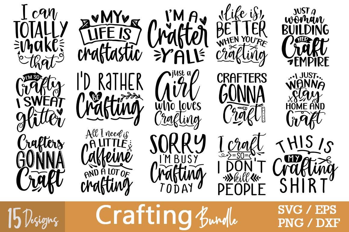 Craft SVG Bundle, Crafting Svg Bundle, Crafting Shirt Svg, Crafting ...