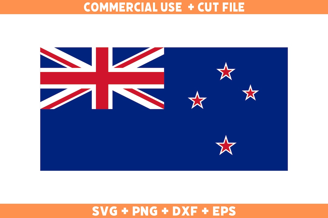 New Zealand Flag SVG Original Colors, New Zealand Flag Png, Commercial ...