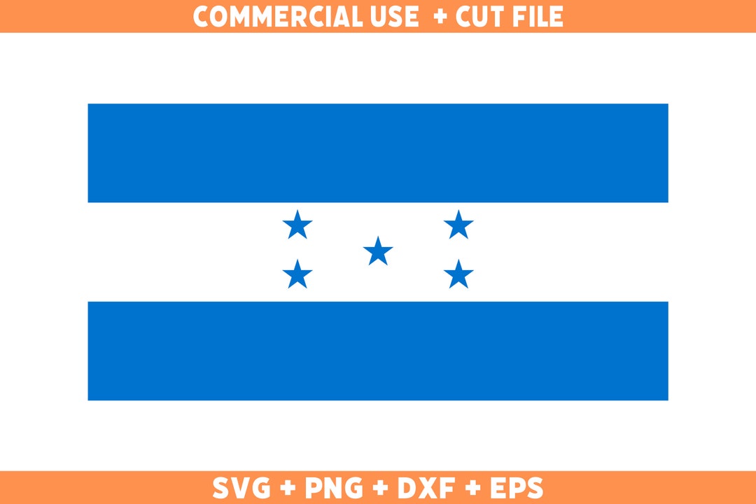 Honduras Flag SVG Original Colors, Honduras Flag Png, Commercial Use ...