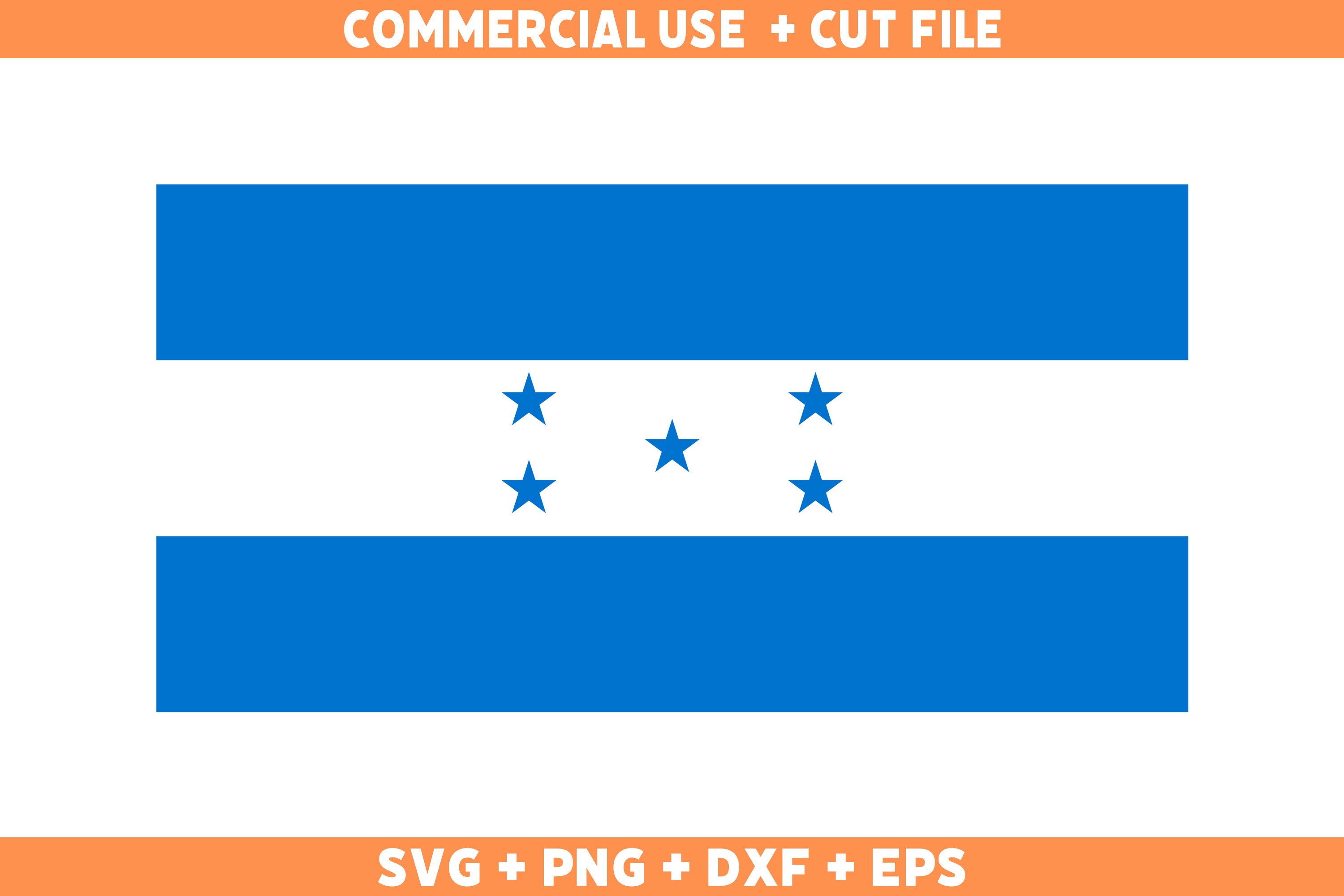 Honduras Flag SVG Original Colors, Honduras Flag Png, Commercial Use ...