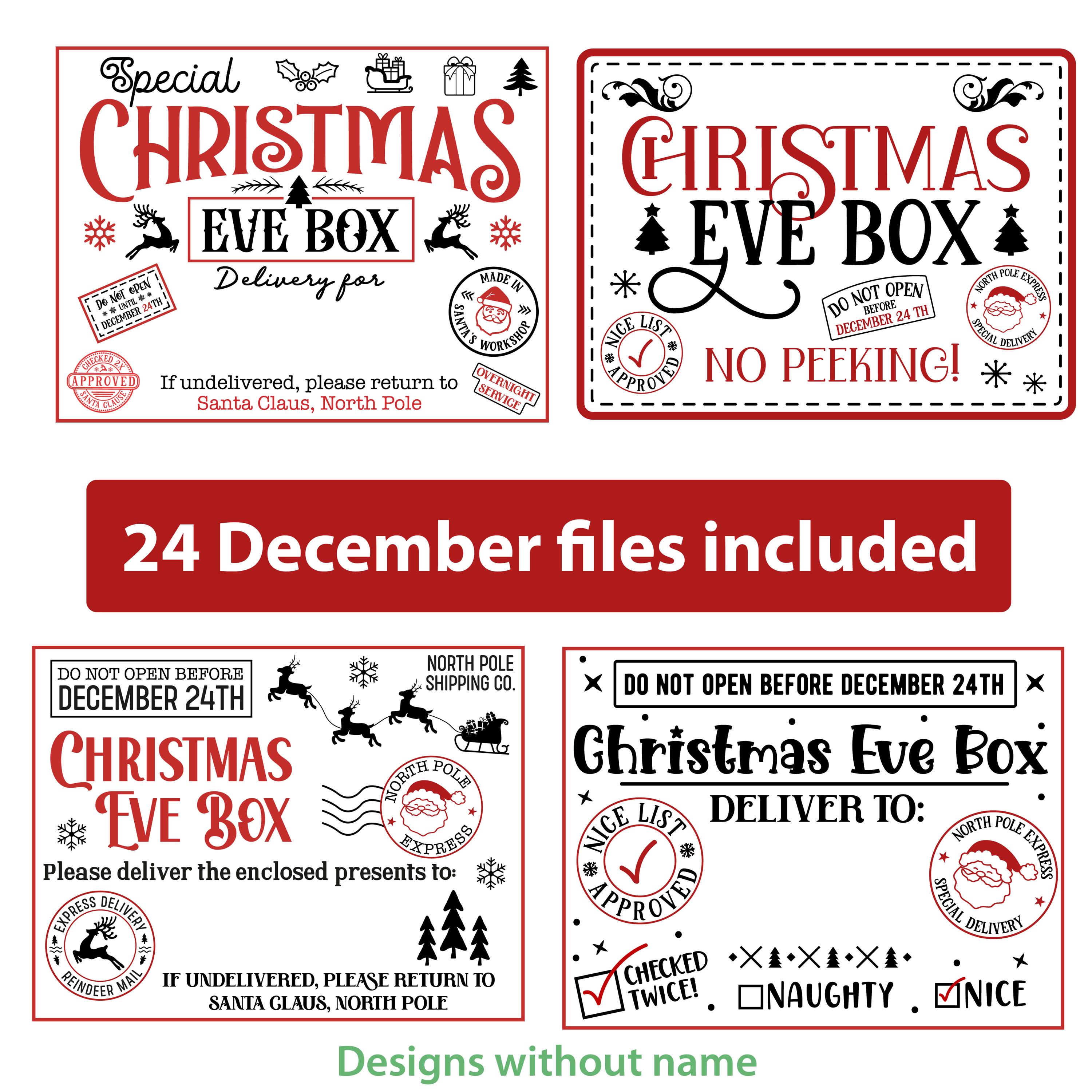 Christmas Eve Box SVG PNG Bundle, Christmas Box SVG, Christmas Eve Box ...