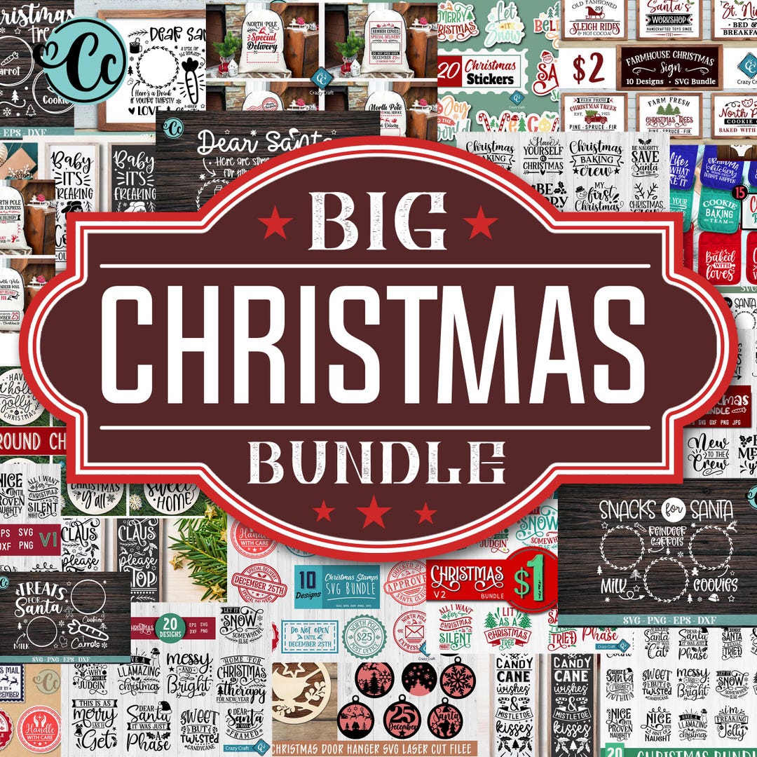Christmas Mega Bundle, Big Christmas Bundle, Christmas SVG Bundle ...