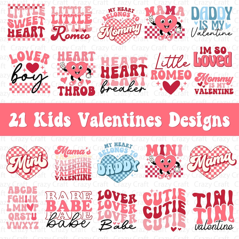 Kids Valentine Svg - Etsy
