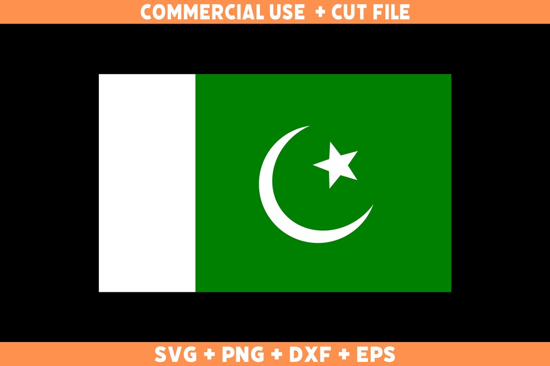 Pakistan Flag SVG Original Colors, Pakistan Flag Png, Commercial Use ...