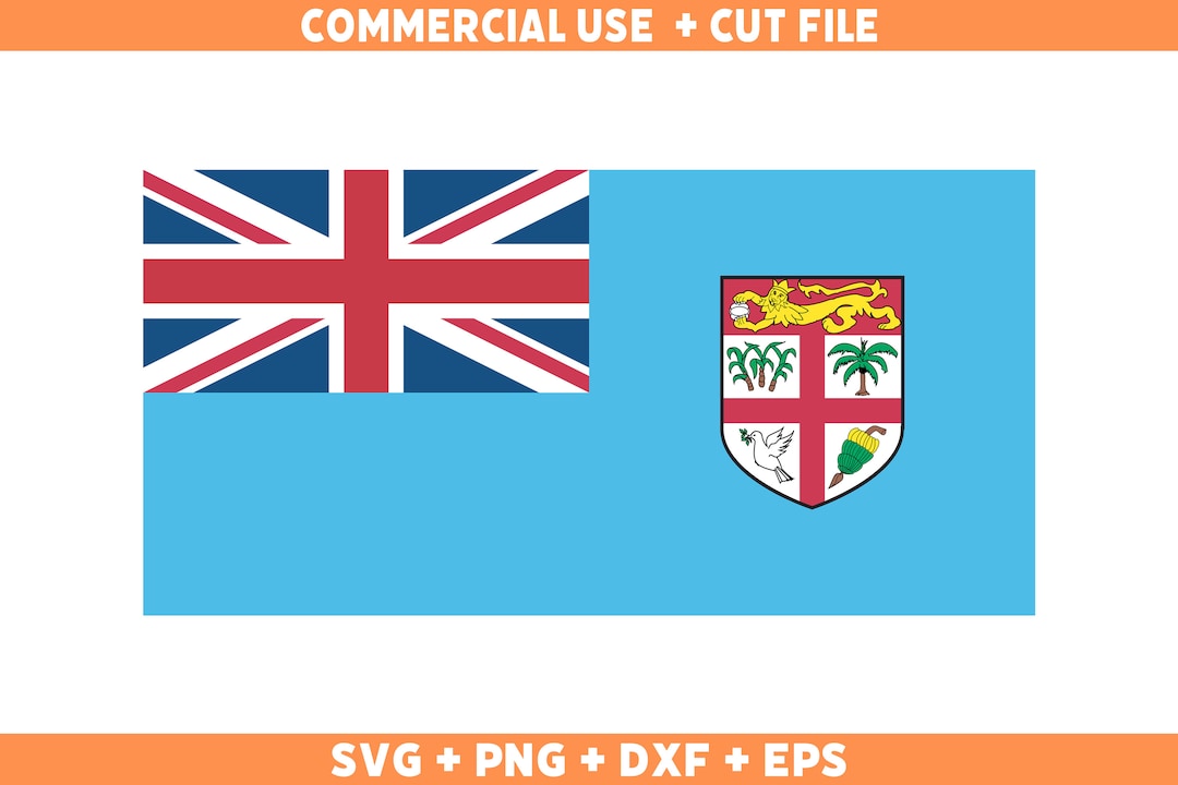 Fiji Flag SVG Original Colors, Fiji Flag Png, Commercial Use for Print ...