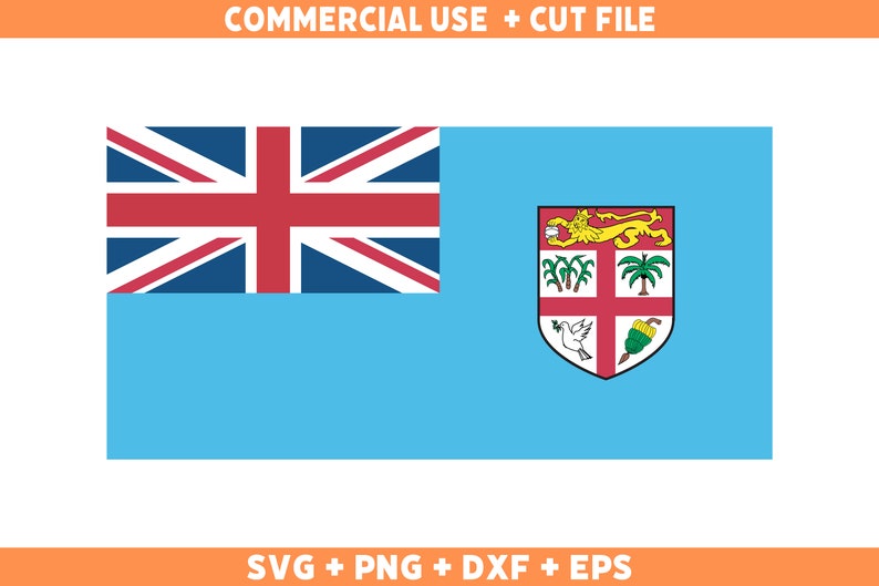 Fiji Flag SVG Original Colors, Fiji Flag Png, Commercial Use for Print ...