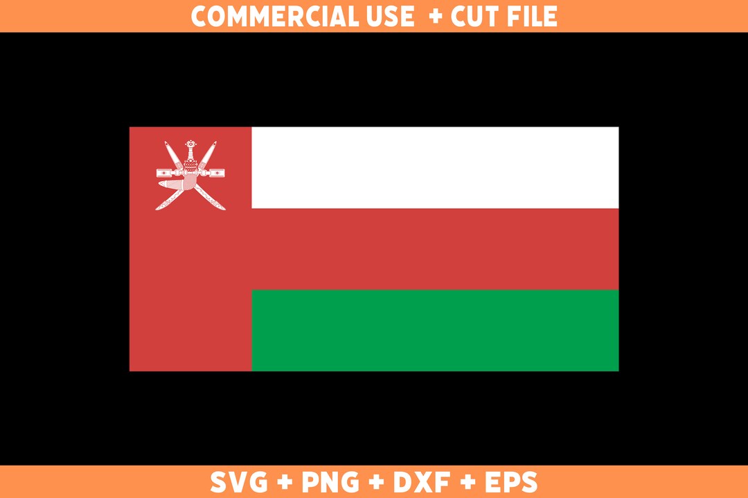 Oman Flag SVG Original Colors Oman Flag Png Commercial Use - Etsy