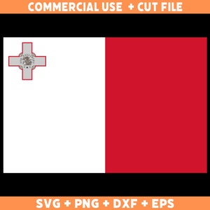 Malta Flag SVG Original Colors, Malta Flag Png, Commercial Use for ...