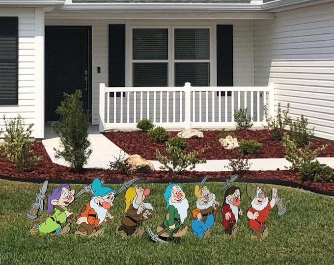 The Seven Dwarfs Yard Signs/yard Art/yard Decor/yard - Etsy