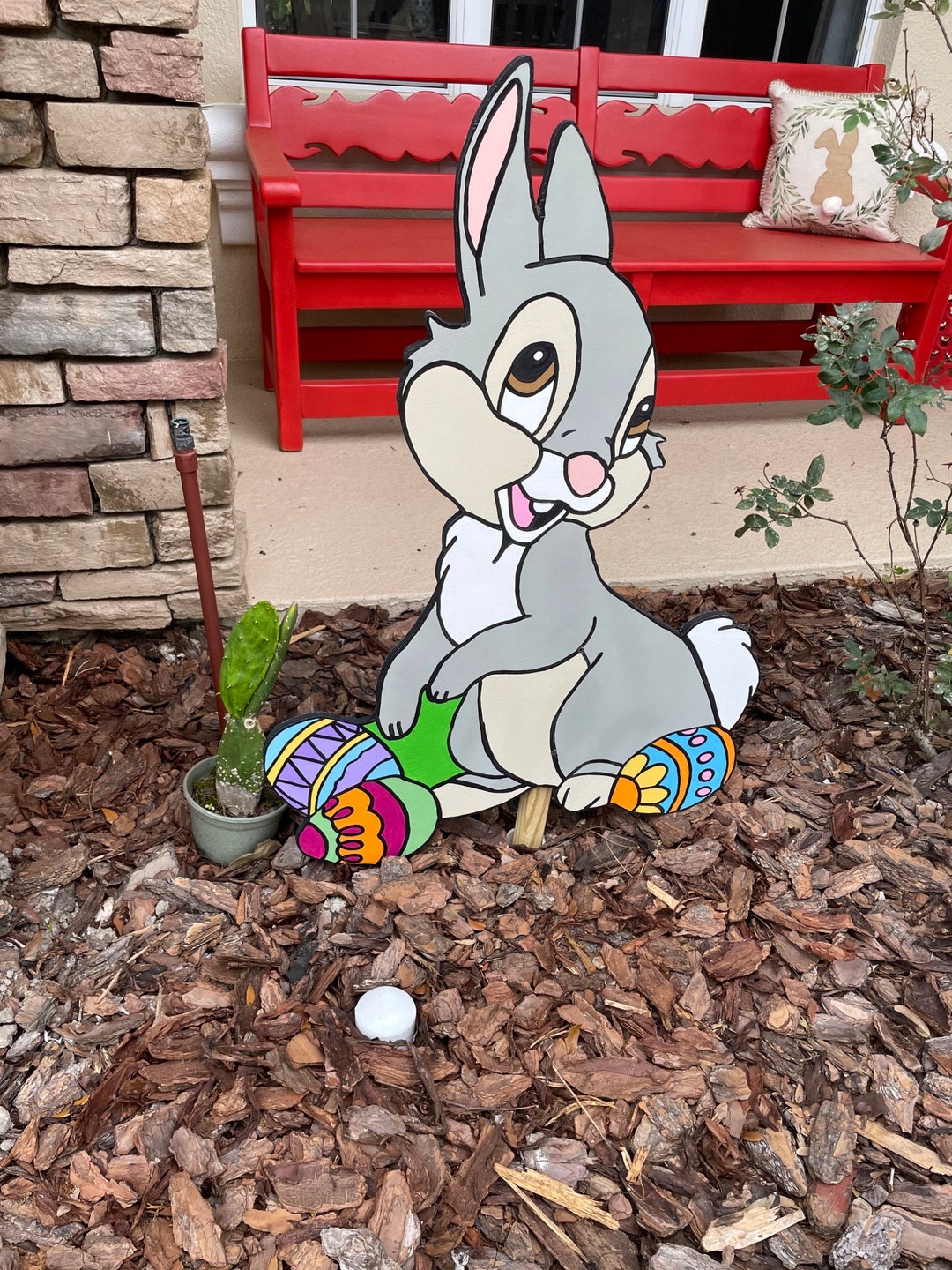 3ft Easter Thumper Yard Sign/yard Art/yard Decor/easter Yard Art/wooden ...