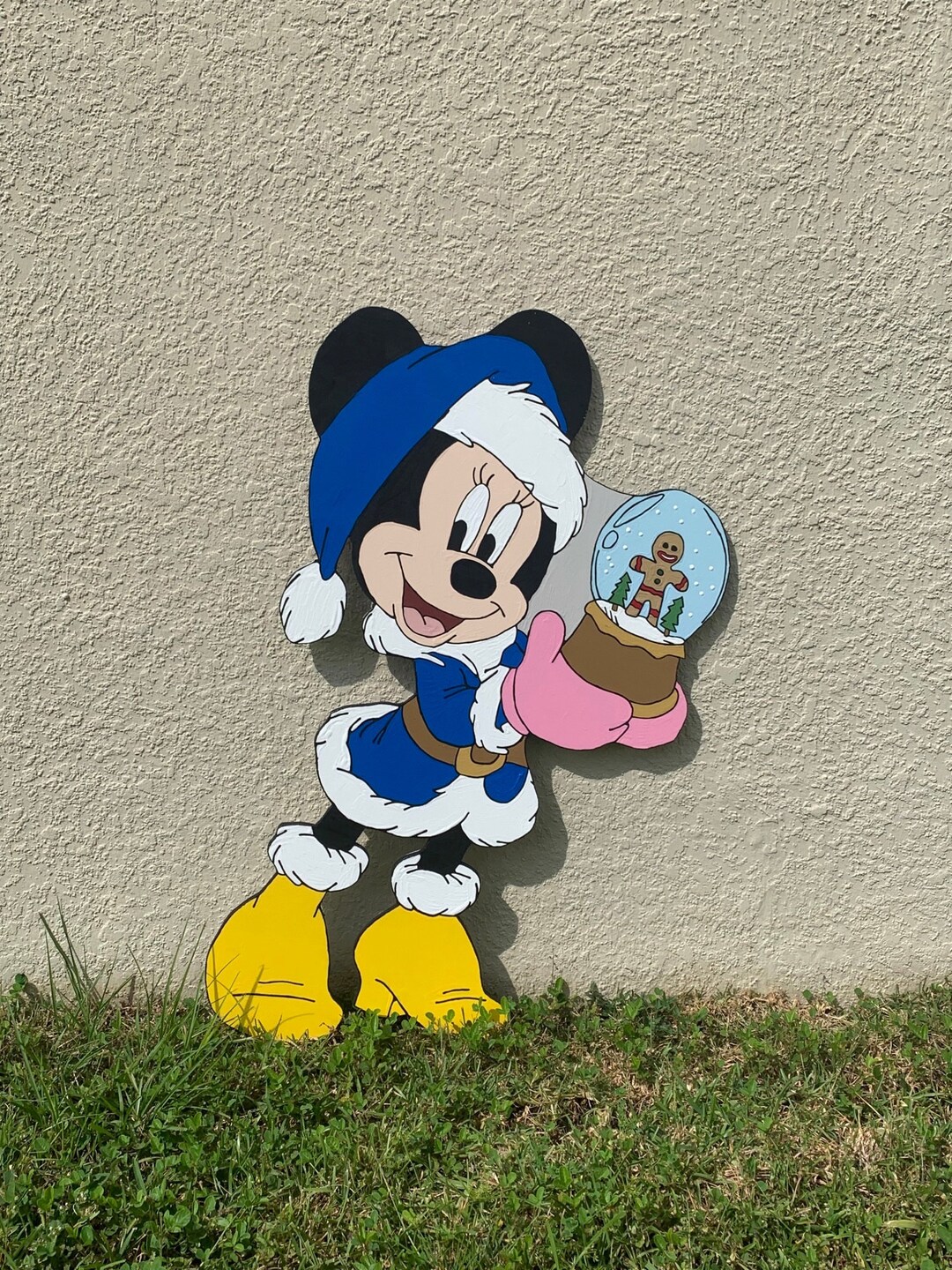 Winter Snow Globe Minnie Mouse Yard Sign/minnie Mouse Yard Art ...