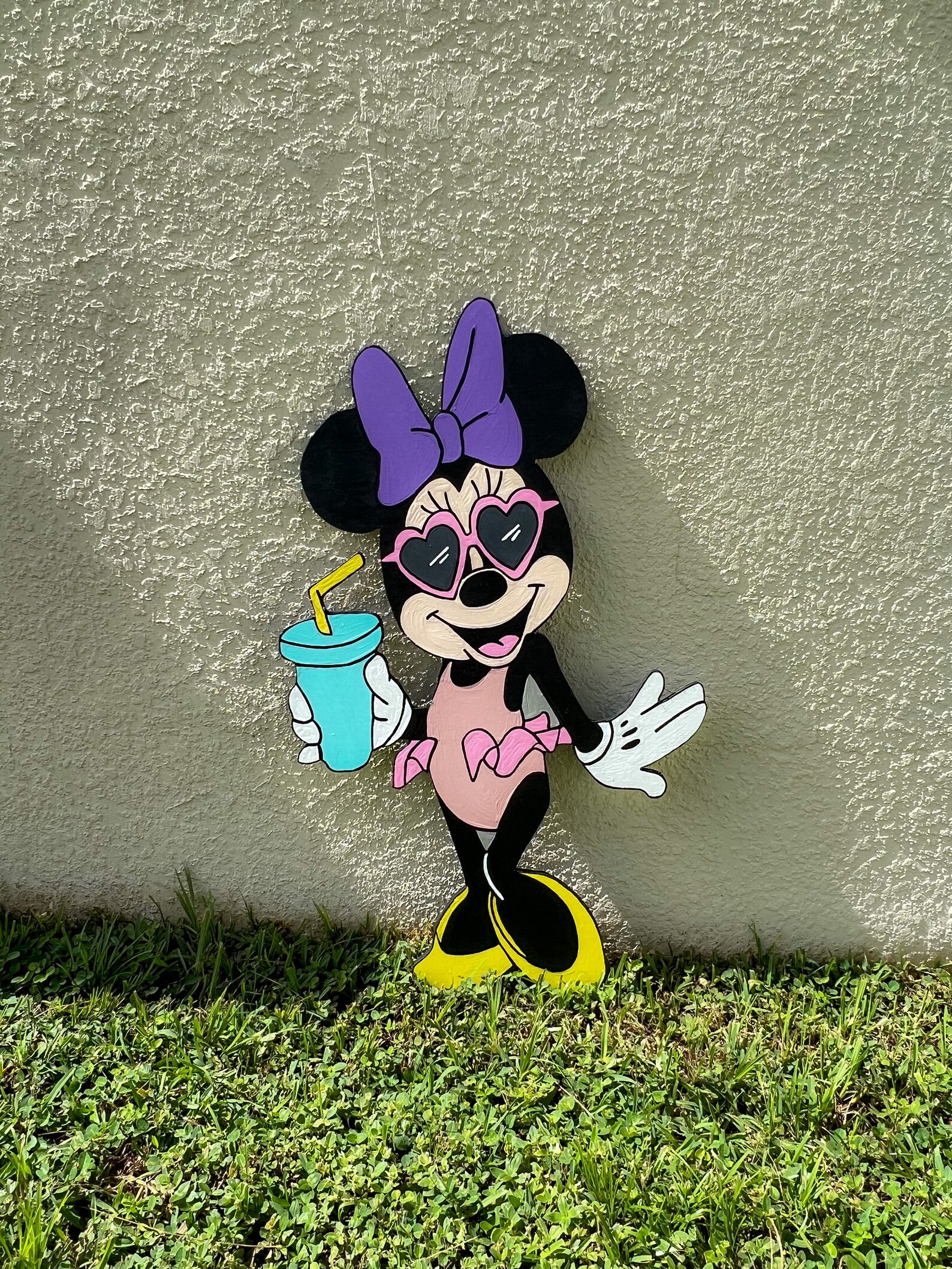 Minnie Mouse Summer Yard Sign/yard Art/wooden Art/minnie Mouse Art ...