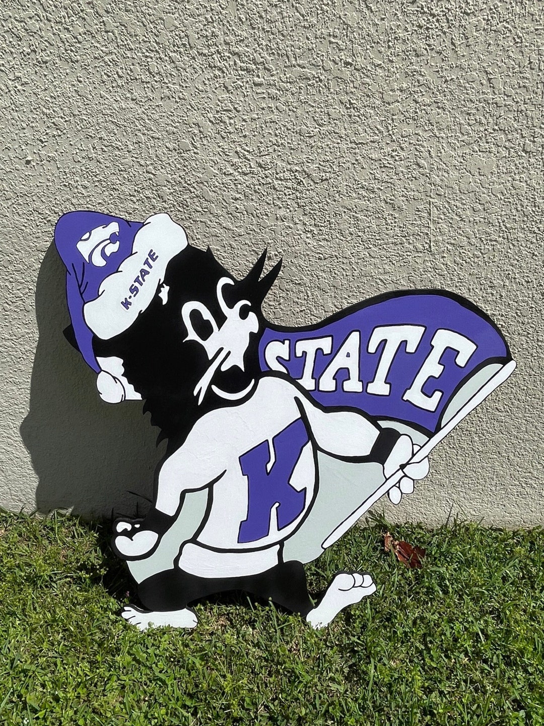Christmas Kansas State Wildcat Mascot Yard Sign/yard Art/yard Decor ...