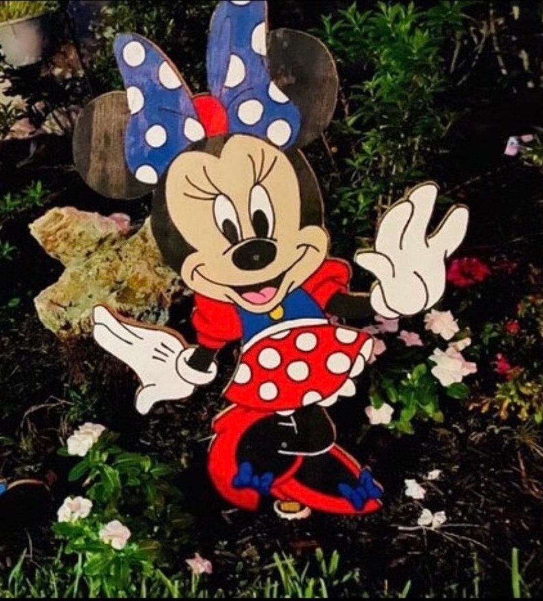 4th of July Minnie Mouse Yard Sign/4th of July Yard Art/ Minnie Mouse ...