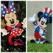 4th of July Mickey and Minnie Mouse Yard Sign/yard Art/wooden Yard Art ...