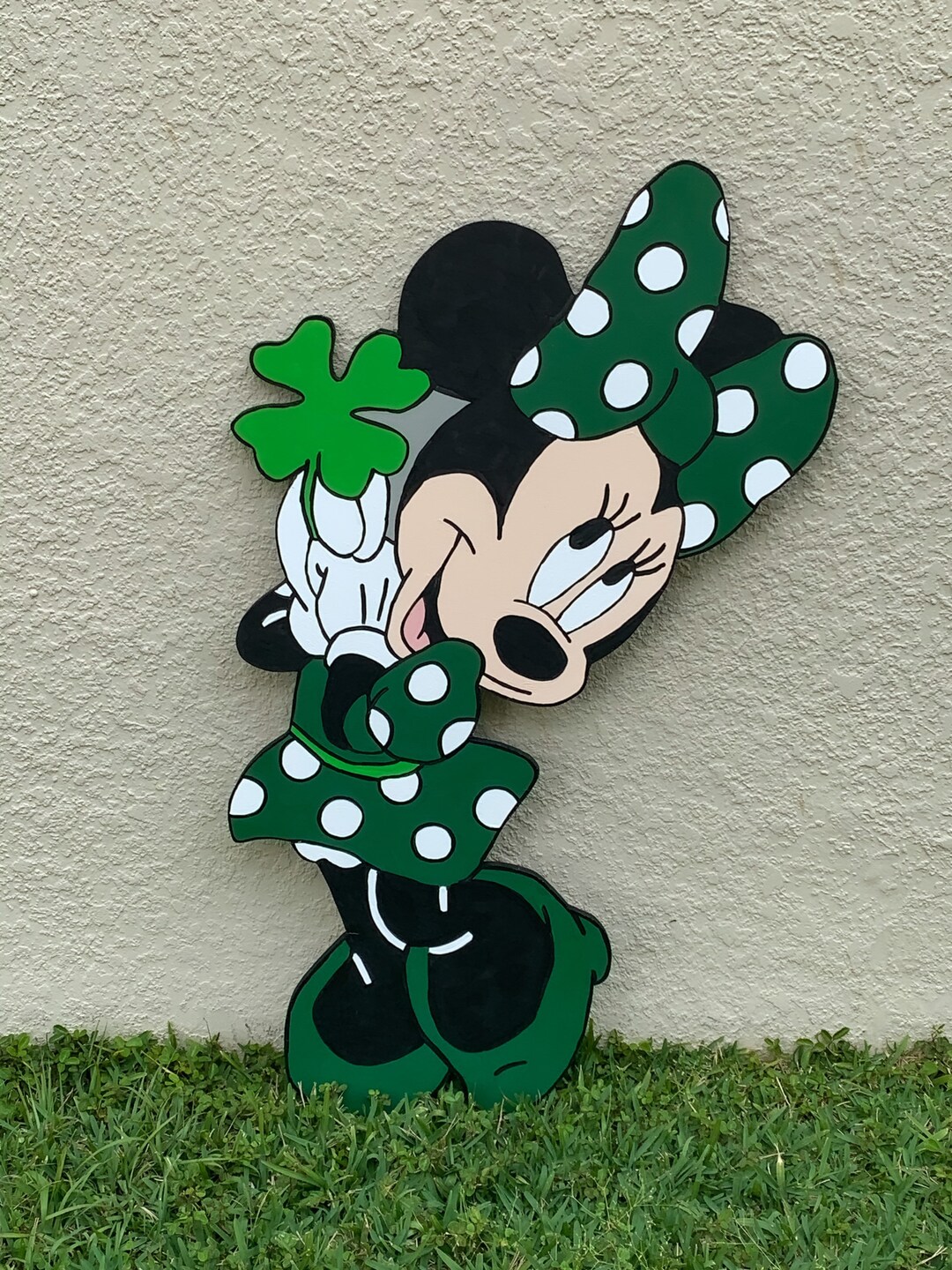 St. Patrick's Day Minnie Mouse Yard Sign/yard Art/yard - Etsy