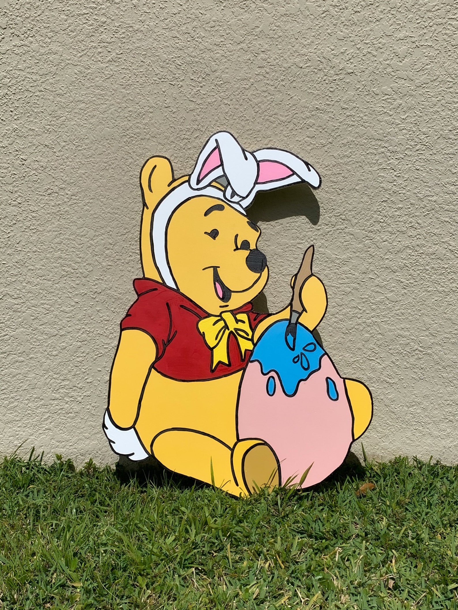 Easter Winnie the Pooh and Piglet Yard Sign/wooden Yard - Etsy